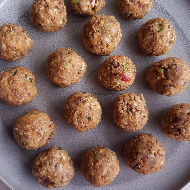 Vegan meatballs, amazing texture. | TCS
